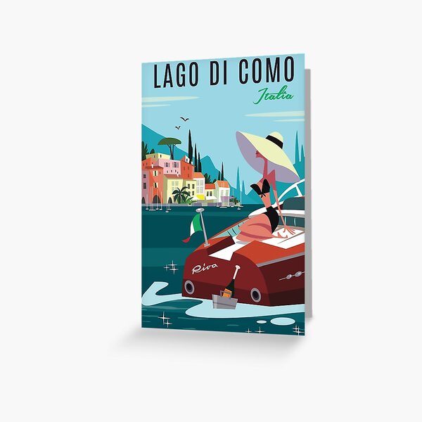 "Lago di Como poster" Greeting Card for Sale by GAGodel | Redbubble