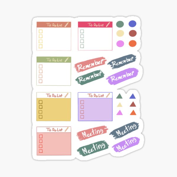 "To Do List, Check List Stickers" Sticker by shantishirts | Redbubble
