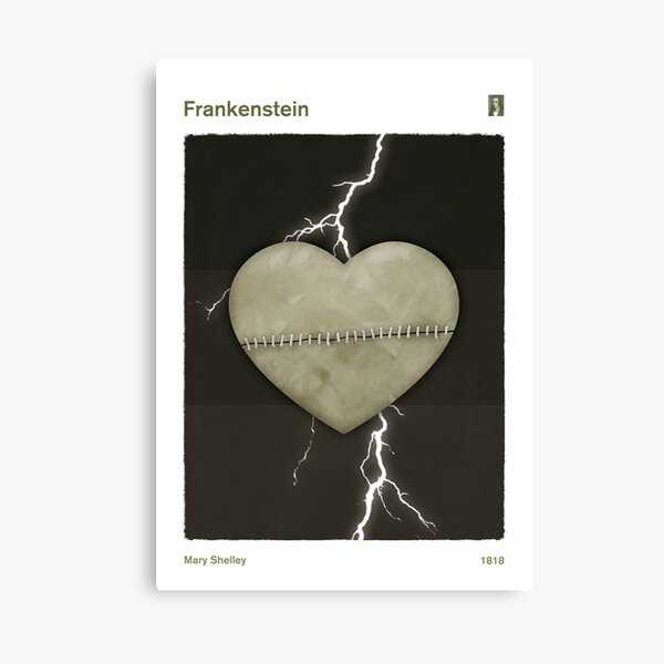 "Frankenstein - Mary Shelley Gothic Horror Literary Art for Bookworms ...