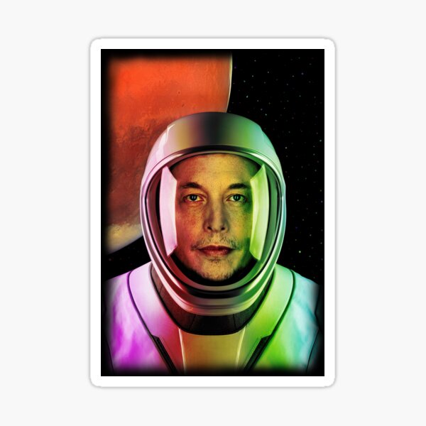 "Astronaut Elon Musk" Sticker for Sale by QobaltDesign | Redbubble