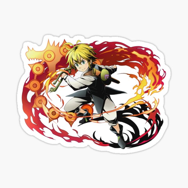 "Seven deadly sins meliodas" Sticker for Sale by neko1510 | Redbubble