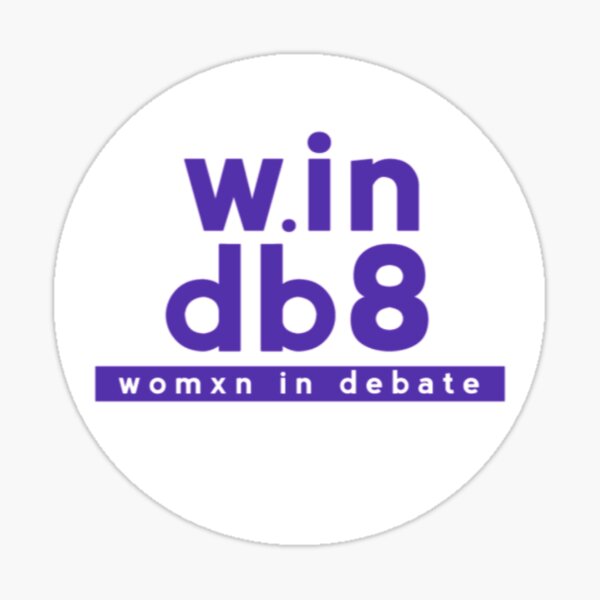 "W.in Debate Sticker" Sticker for Sale by windebate | Redbubble