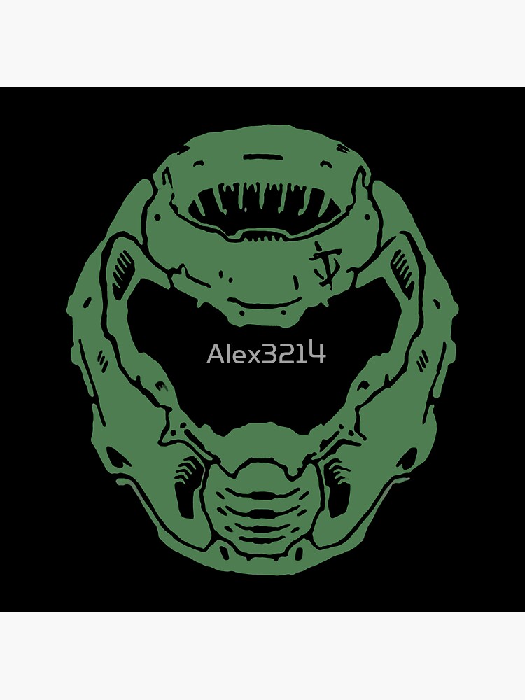 "Doomguy Helmet from Doom" Sticker by Alex3214 | Redbubble