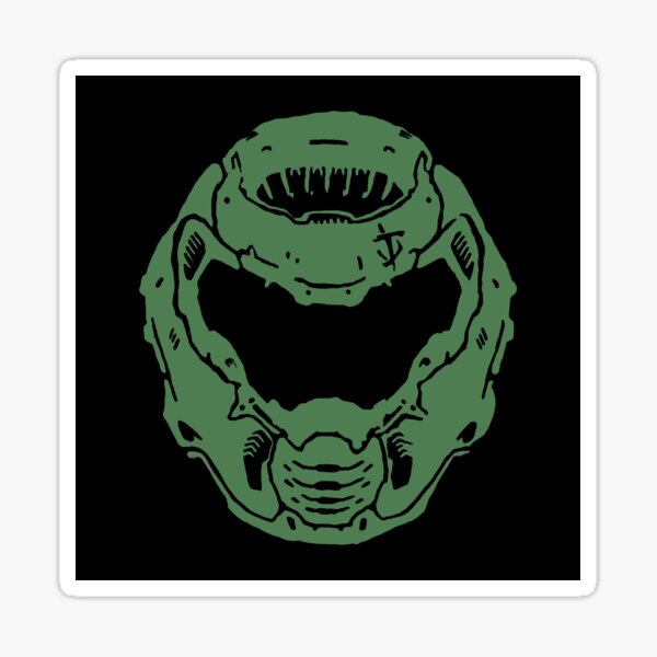 "Doomguy Helmet from Doom" Sticker for Sale by Alex3214 | Redbubble