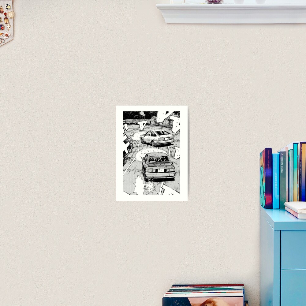 "Initial D Manga Panel AE86 VS RX7" Art Print for Sale by GeeknGo ...