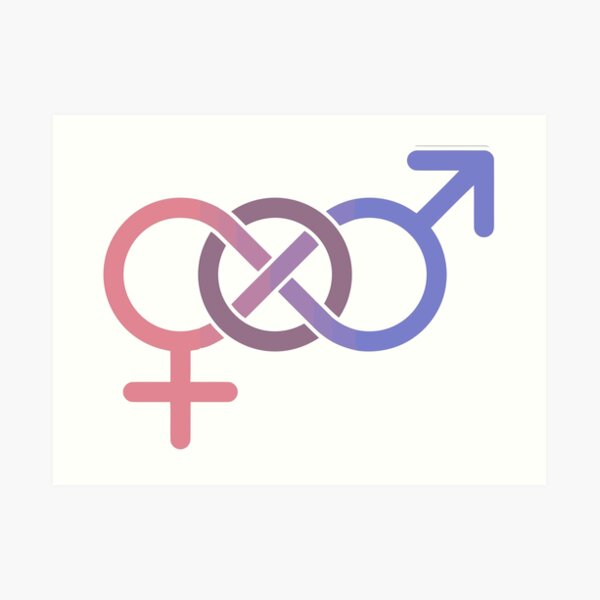 "Gender Fluid Symbols" Art Print for Sale by Elisa88 | Redbubble