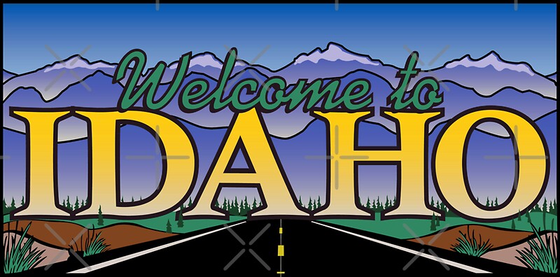 "Welcome to Idaho, Road Sign, USA" Stickers by worldofsigns | Redbubble