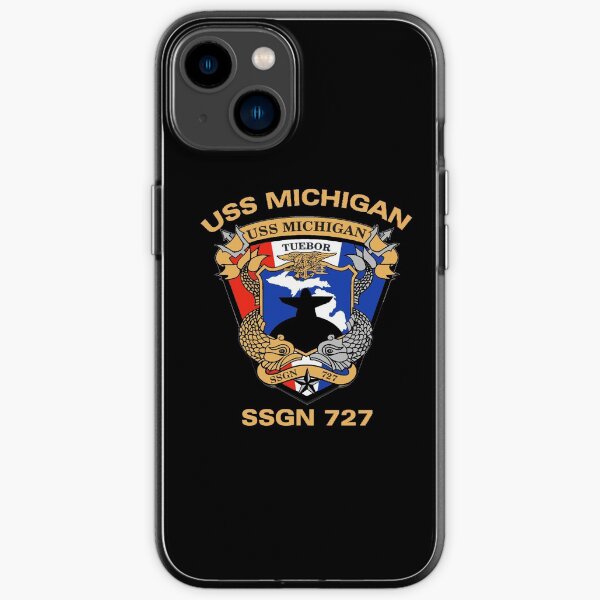 "USS Michigan (SSGN-727) Crest for Dark Colors" iPhone Case for Sale by ...