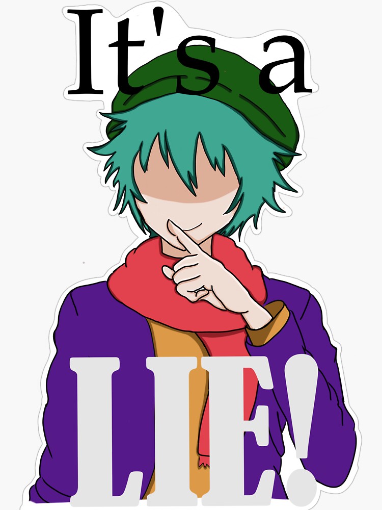 "YTTD "It's a Lie!"" Sticker for Sale by JuniNBasilCo | Redbubble