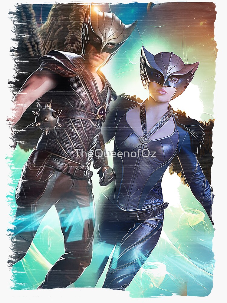 "LOT - Hawk Man & Girl Paint Splash" Sticker for Sale by TheQueenofOz ...