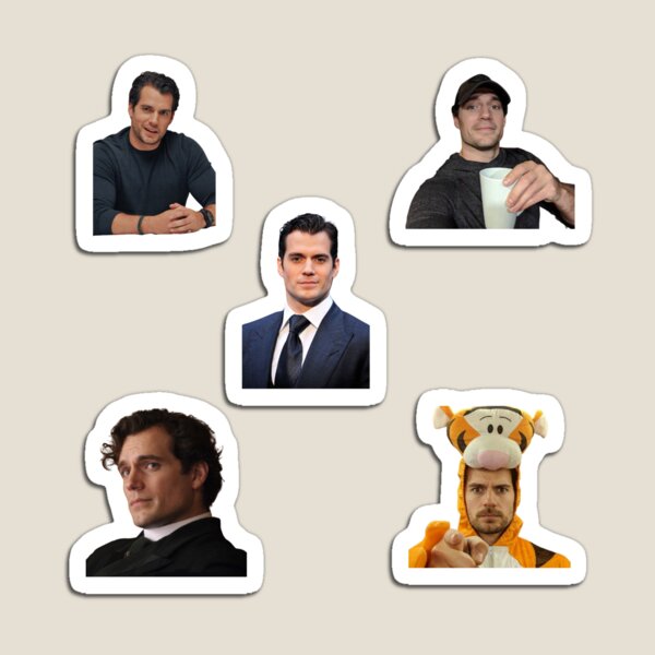 "Henry Cavill Sticker Pack x5" Magnet by DinoMars | Redbubble