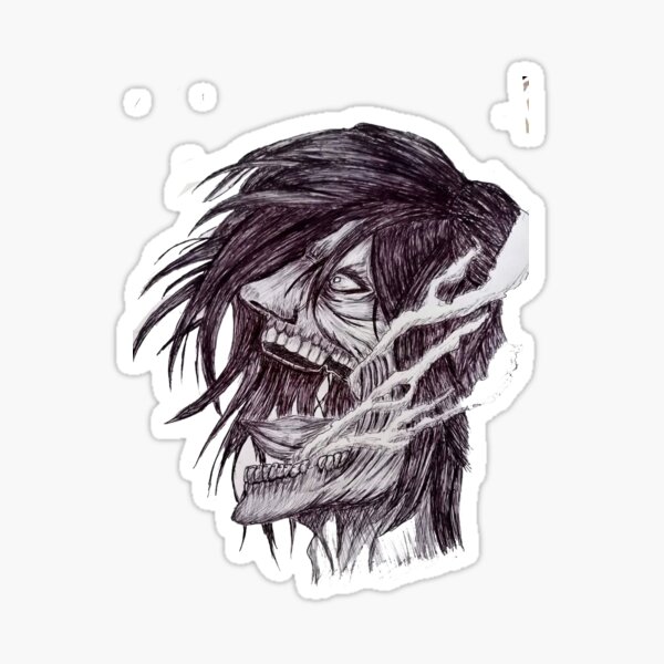 "Attack titan eren" Sticker for Sale by ArtZid | Redbubble