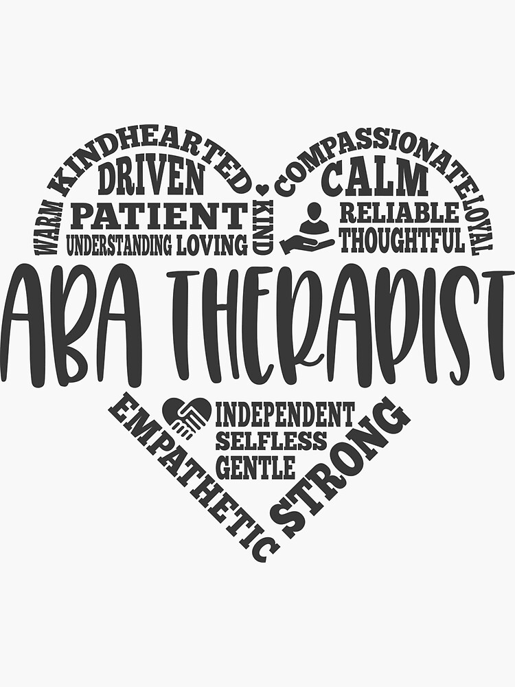 "ABA therapist, behavior analyst" Sticker for Sale by brackerdesign ...