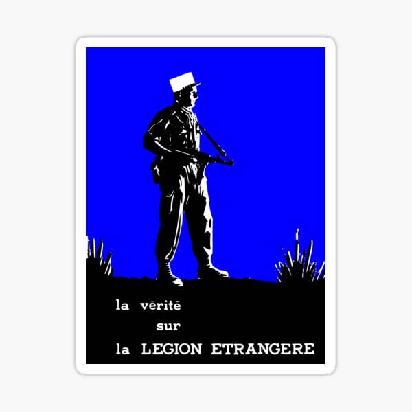 "French Foreign Legion Poster" Sticker for Sale by sirglennbo | Redbubble