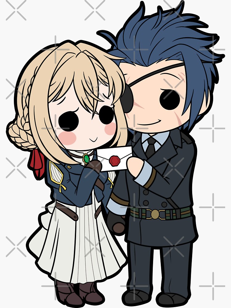 "Chibi Violet + Gilbert" Sticker by KumoriDragon | Redbubble