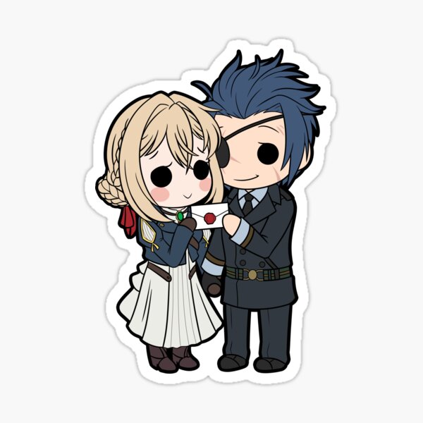 "Chibi Violet + Gilbert" Sticker by KumoriDragon | Redbubble
