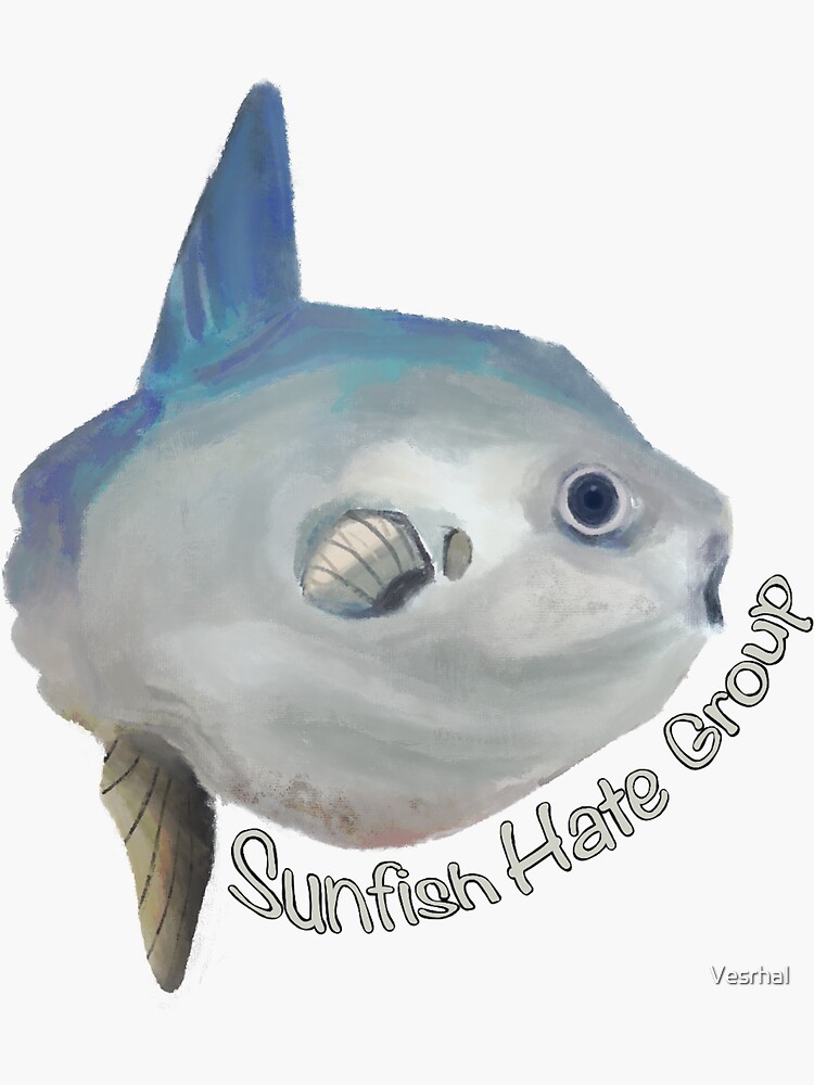 "Sunfish Hate Group" Sticker for Sale by Vesrhal | Redbubble