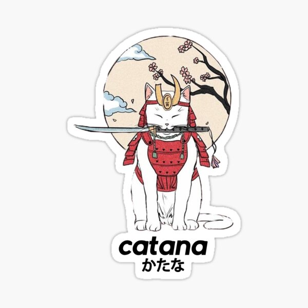 "Catana Japanese In Armor" Sticker for Sale by Duxnee | Redbubble