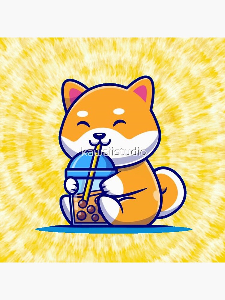 "Boba Shiba " Poster by kawaiistudio | Redbubble