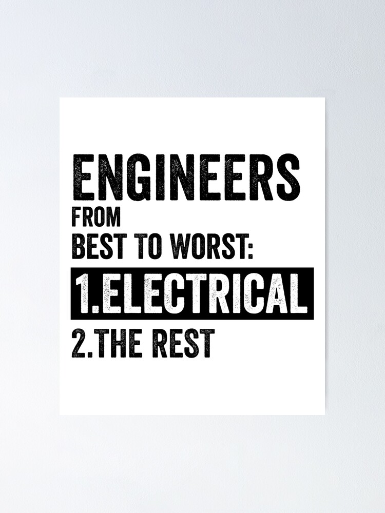 " Engineers From Best To Worst Electrical Engineering, funny electrical ...