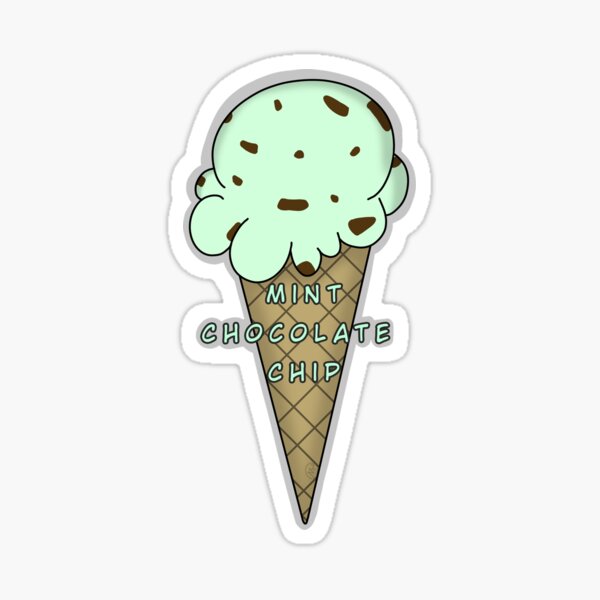 "I Heart Mint Choc. Chip Ice Cream Sticker" Sticker for Sale by ...