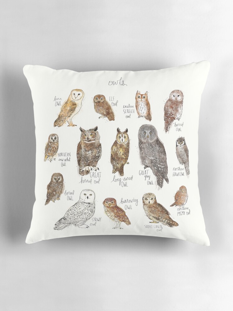 "Owls" Pillow for Sale by AmyHamilton | Redbubble
