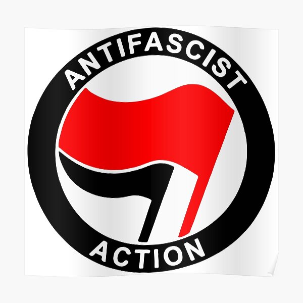 "Anti Fascist Action ANTIFA Logo" Poster for Sale by James-Fletcher ...