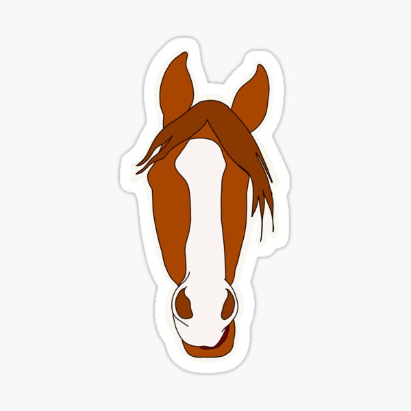 "Minimalist Chestnut Horse" Sticker for Sale by lilycm44 | Redbubble