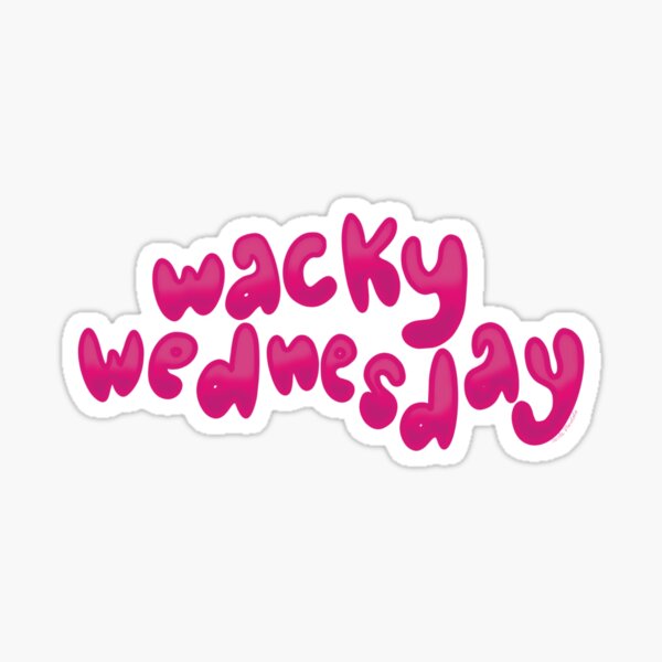 "Wacky Wednesday" Sticker for Sale by AnnieGetYourPen | Redbubble