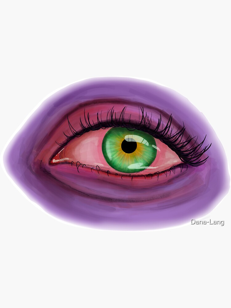 "High eye" Sticker by Dana-Lang | Redbubble