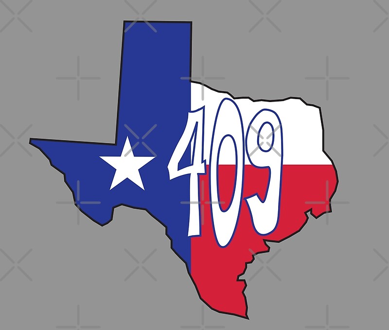 "Hand Drawn Texas Flag 409 Area Code" by itsrturn | Redbubble