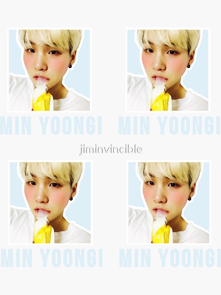 "min yoongi" Sticker by jiminvincible | Redbubble
