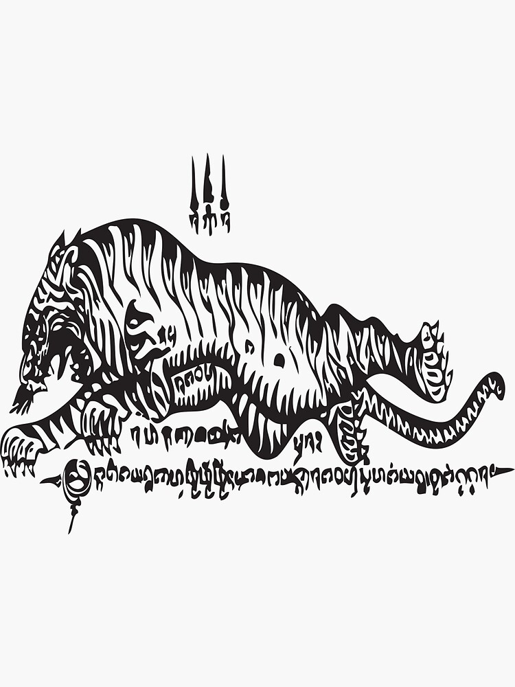 "Sak Yant 012" Sticker for Sale by SiddharthaMoon | Redbubble