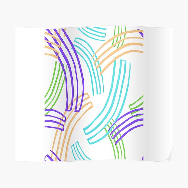"Colorful curves" Poster by KQ1985 | Redbubble