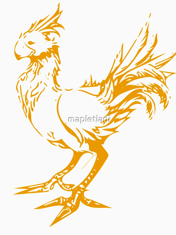 "Gold chocobo" T-shirt for Sale by mapletiani | Redbubble | ff7 t ...