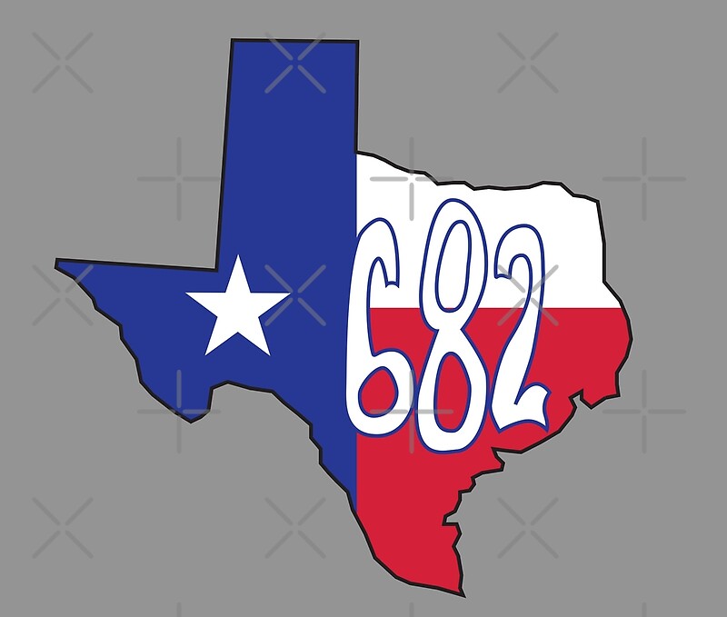 "Hand Drawn Texas Flag 682 Area Code" by itsrturn | Redbubble