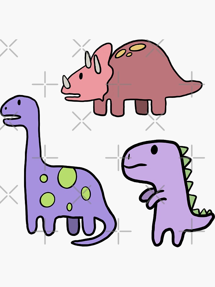 "Dino sticker pack" Sticker by samhn19 | Redbubble