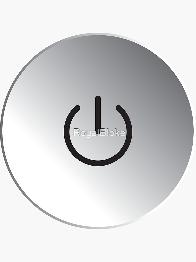 "Start Button" Sticker for Sale by RoyalBloke | Redbubble