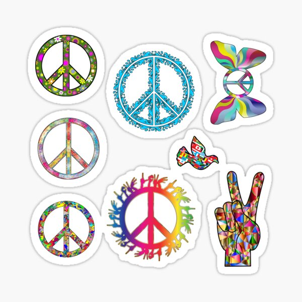 "Infinite peace sign stickers pack" Sticker by Photography-Art | Redbubble
