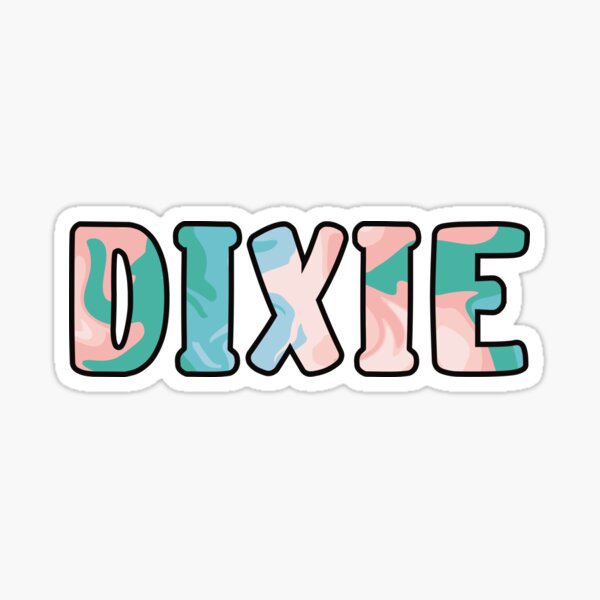 "Dixie Custom Name " Sticker for Sale by EuropaPrints | Redbubble