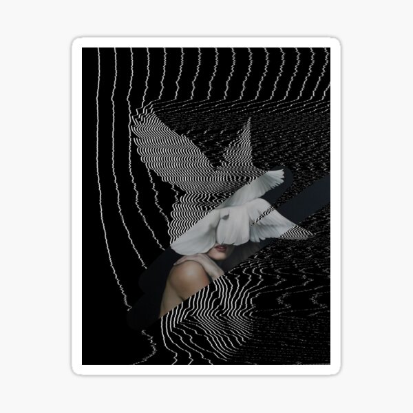 "pixel sorting, abstract, glitch" Sticker by Graphycartist | Redbubble