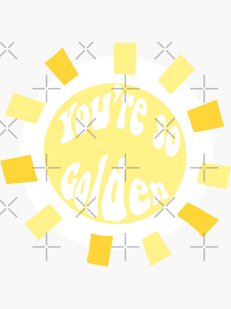 "Golden Sticker" Sticker by kendallcreates2 | Redbubble