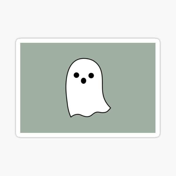 "Spooky Ghost - Mint" Sticker for Sale by emilyskalka | Redbubble