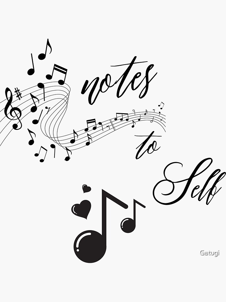 "Music notes to calm and relax yourself" Sticker by Gatugi | Redbubble