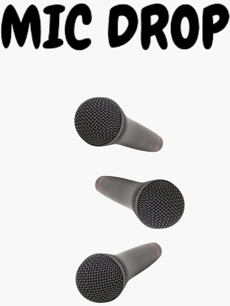 "MIC DROP" Sticker for Sale by wichanmo | Redbubble