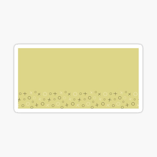 "Skitter Scatter x and o on yellow green background" Sticker for Sale ...