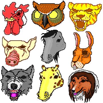 "Hotline Miami masks sticker pack 1" Sticker for Sale by gitarus ...