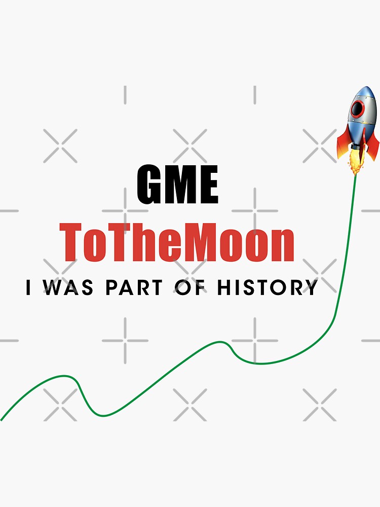 "GME to the moon | Gamestop" Sticker for Sale by designdot | Redbubble