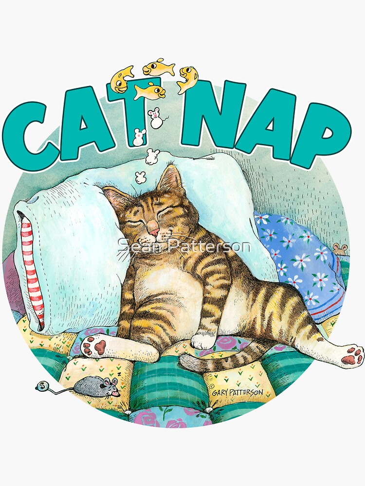 "Cat Nap" Sticker for Sale by Sean Patterson | Redbubble
