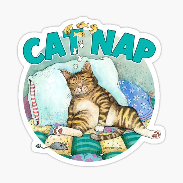 "Cat Nap" Sticker for Sale by Sean Patterson | Redbubble